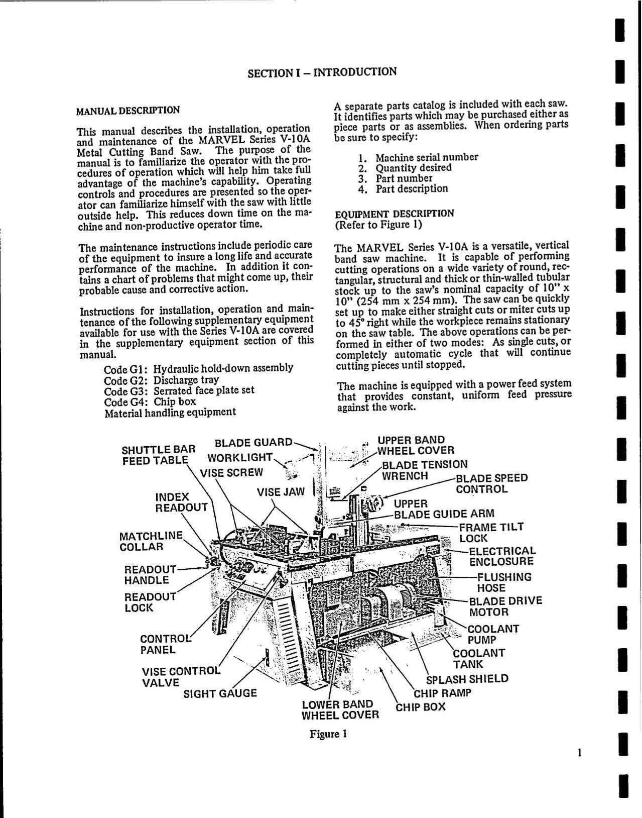 Marvel Series V10A Manual - Bandsawmanuals